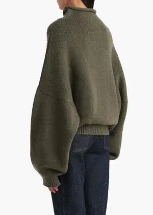 Khaite Cashmere Jersey Pullover - Pine