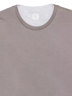 Eleventy Layered Cotton T-shirt - Grey