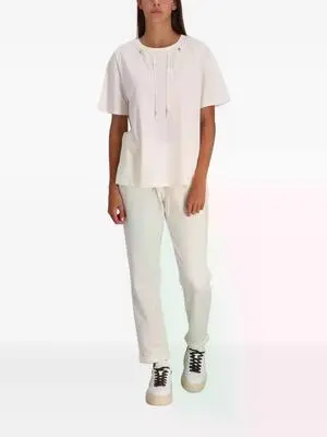 Liu Jo Cotton T-shirt With Drawstring Detail