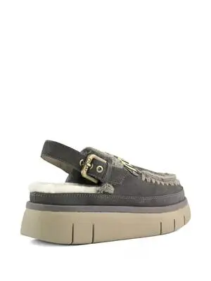 Mou Bounce Slingback Platform Mules - Neutrals