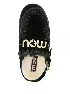 Mou Bounce Slingback Platform Mules - Black