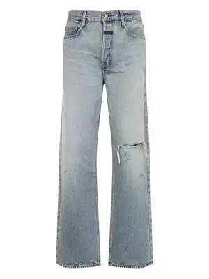 Fear Of God Distressed Cotton Jeans - Blue