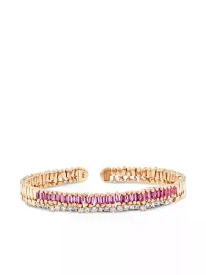 SUZANNE KALAN 18k Rose Pink Sapphire And Diamond Bracelet - Gold
