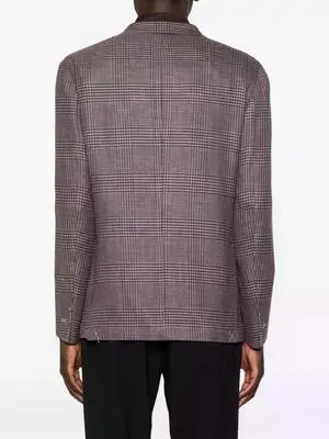 Eleventy Checked Single-breasted Blazer