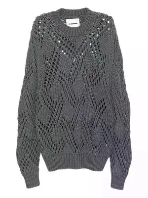 JIL SANDER Lace-trimmed Wool Jumper