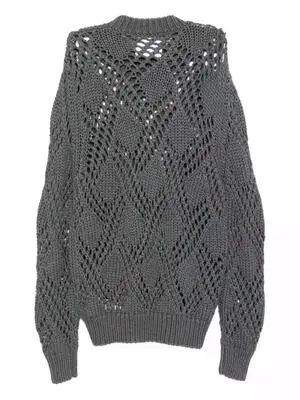 JIL SANDER Lace-trimmed Wool Jumper