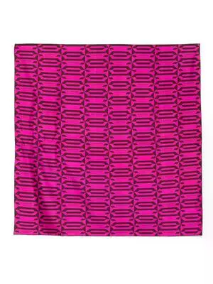 LANVIN Geometric-pattern Silk Scarf - Pink