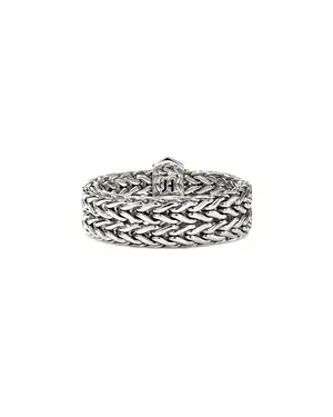 John Hardy Sterling Icon Link Diamond Ring - Silver