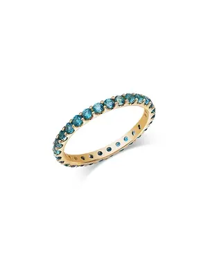 Bloomingdale'S Topaz Eternity Ring In 14k Yellow Gold - London Blue