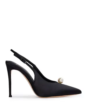 BLACK SUEDE STUDIO Embellished Pointed Pumps - Black