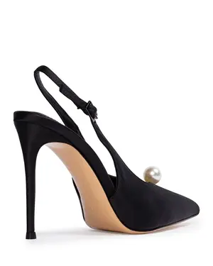 BLACK SUEDE STUDIO Embellished Pointed Pumps - Black