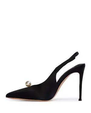 BLACK SUEDE STUDIO Embellished Pointed Pumps - Black