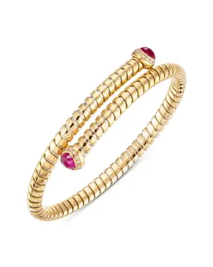 Marina B Trisolina Diamond And Ruby Bangle