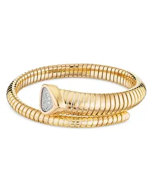 Marina B Trisola Diamond Bangle Bracelet In 18k Yellow - Gold