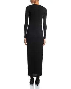 Wardrobe.NYC Sheer Midi Dress - Black