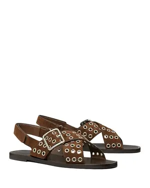 Tory Burch Cross Band Sandals - Mustang