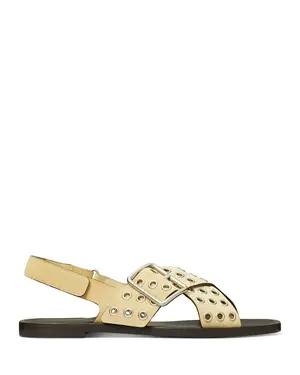 Tory Burch Cross Band Sandals - Praline