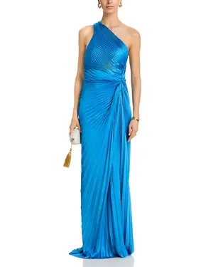A.L.C. Lara Pleated One Shoulder Gown - Capri