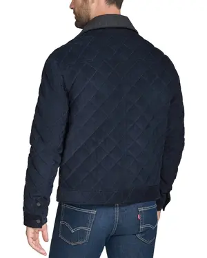 Cole Haan Quilted Corduroy Jacket - Navy