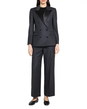 Theory Double Breasted Tuxedo Combo Jacket