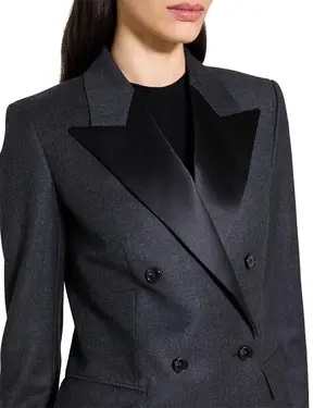 Theory Double Breasted Tuxedo Combo Jacket