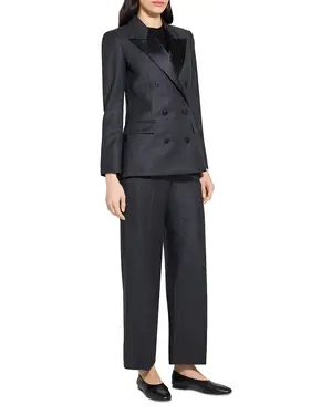Theory Double Breasted Tuxedo Combo Jacket