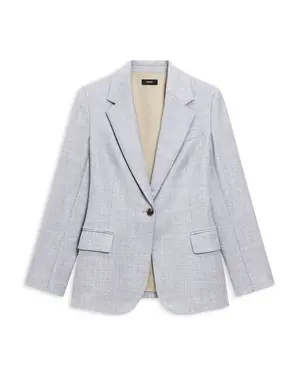 Theory Lynnia Sleek Blazer - New Light Heather