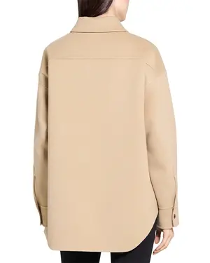Theory Oversized Wool & Cashmere Shirt Jacket