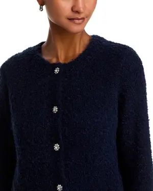 Aqua Boucle Knit Cardigan