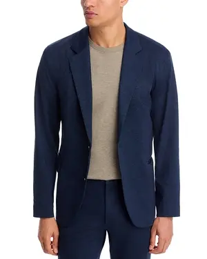 Hugo Anton Extra Slim Fit Melange Soft Jacket - Dark Blue
