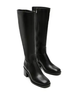 La Canadienne Leather Knee High Boots - Black