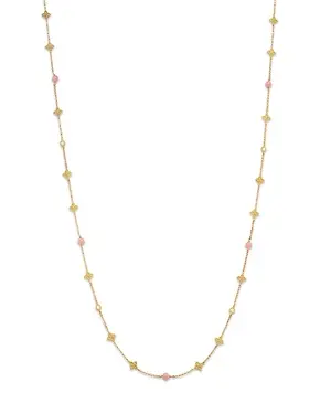 Roberto Coin 18k Yellow Principessa Pink Opal & Diamond Necklace - Gold