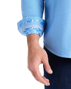 Robert Graham Kenmare Long Sleeve Woven Shirt - Blue