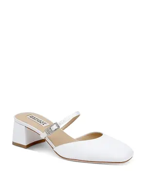 Badgley Mischka Valarie Pumps - White Crepe