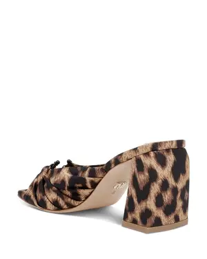 Badgley Mischka Vayla Leather Sandals - Natural Leopard