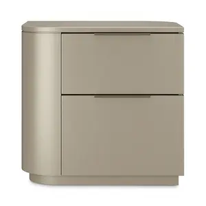 CARACOLE Oblique Left Nightstand - Silver