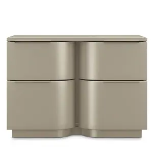 CARACOLE Oblique Large Nightstand - Silver