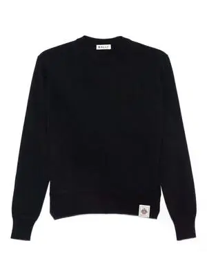 Bally Logo-patch Cashmere Sweater - Blue