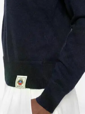 Bally Logo-patch Cashmere Sweater - Blue