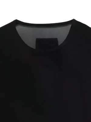 PRIVATE 0204 Sheer-panel Long-sleeve T-shirt