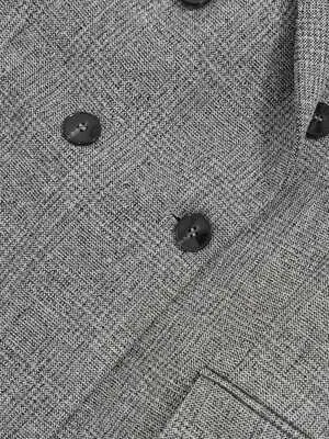 REISS Darlton Double-breasted Textured Suit Blazer - Grey