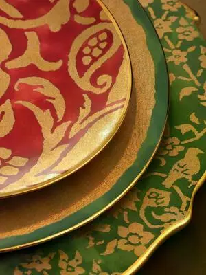 L'Objet Fortuny Gold-embossed Plate