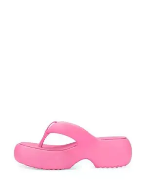 Melissa Free Fuzzy Platform Flip-flops - Pink