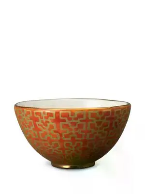L'Objet Fortuny Ashanti Geometric-patterned Serving Bowl - Orange