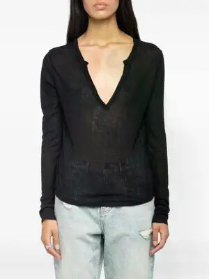Zadig&Voltaire Ribbed Long-sleeve Top