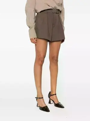 ELEH Belted Pleated Shorts