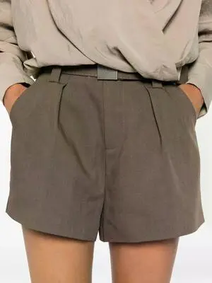 ELEH Belted Pleated Shorts