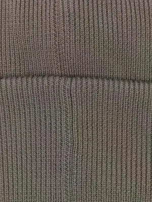 Canada Goose Ribbed Beanie With Logo Patch