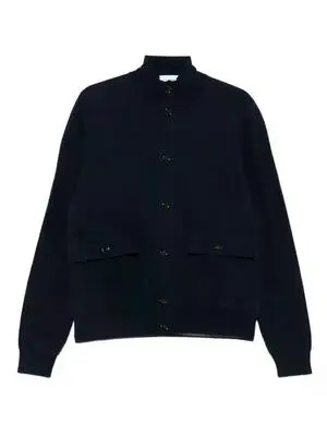 LARDINI Ribbed-panel Button Cardigan
