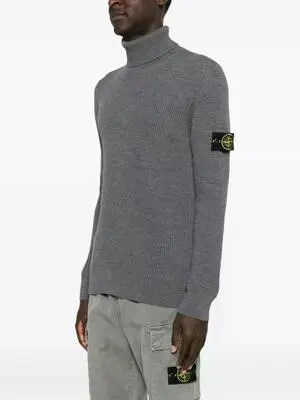 Stone Island Ribbed Turtleneck Sweater